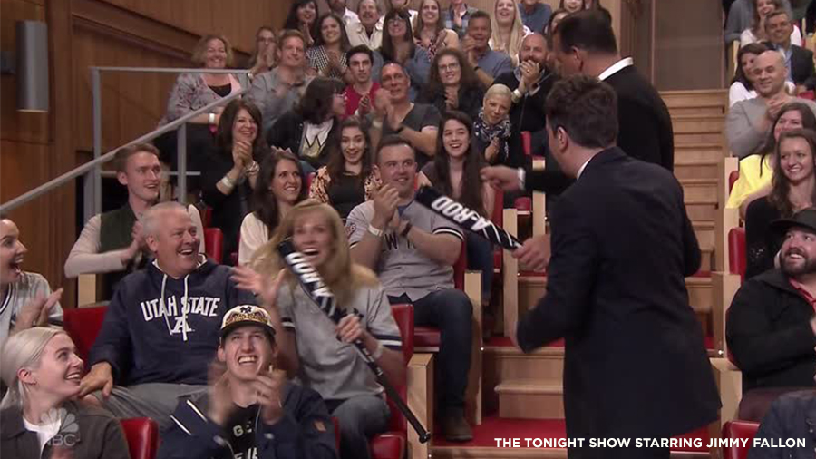 Utah State Aggies fan spotted on The Tonight Show - KSLTV.com