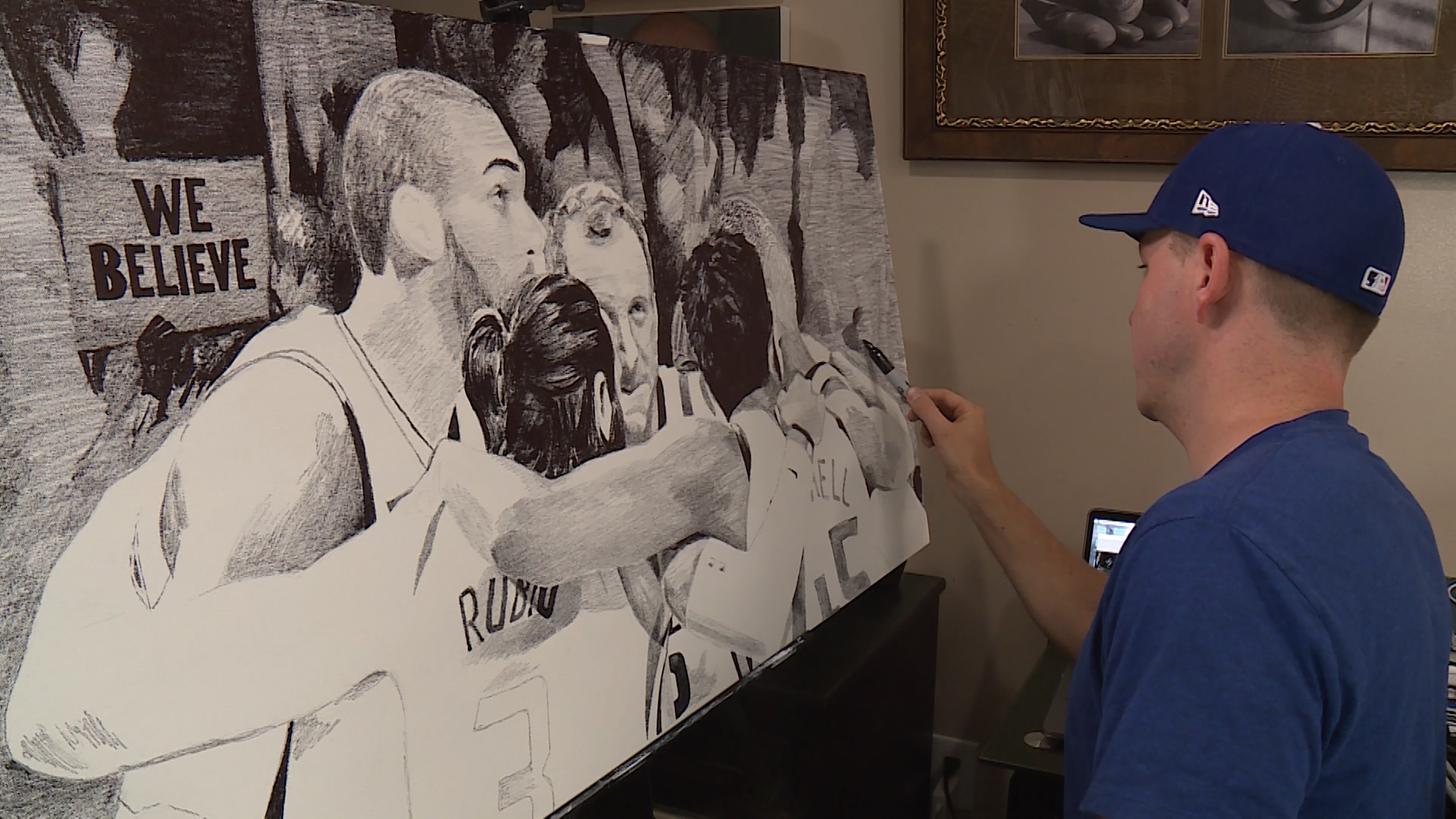 Bountiful man creates Jazz Sharpie portraits to fight cancer