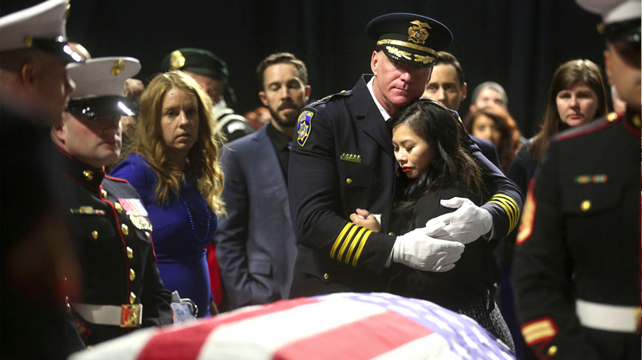 Public Memorial Held For Fallen South Salt Lake Police Officer