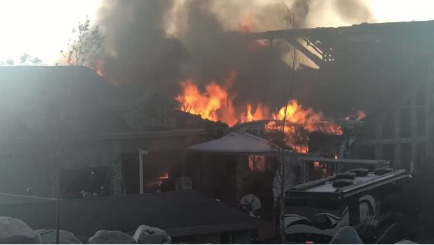 VIDEO: Massive Fire Engulfs 25,000 Square Foot Home in Holladay - KSLTV.com