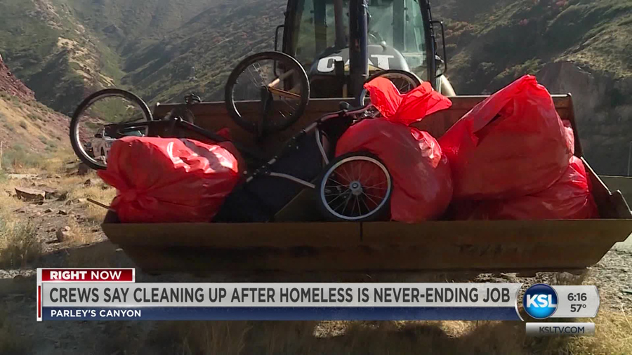 Crews Clean Up Homeless Camps In Parley's Canyon - KSLTV.com