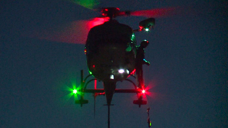 DPS Helicopter Team Practices Dark Condition Rescues