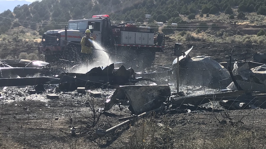 Mammoth Fire Burns Mobile Home, Two Cars In Juab County - KSLTV.com