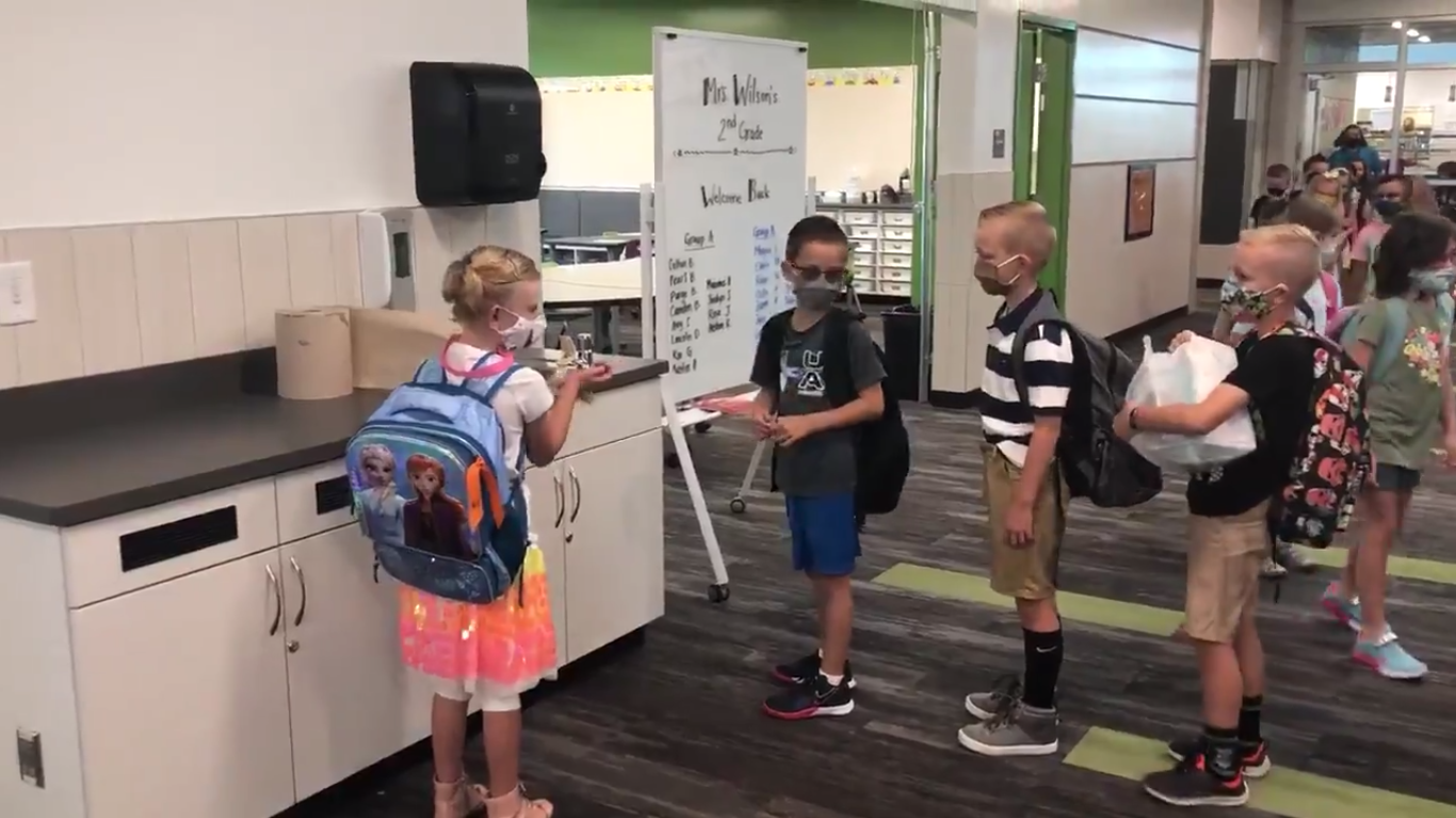 Elementary Students In Layton Begin First Day Of Class In Brand-New ...