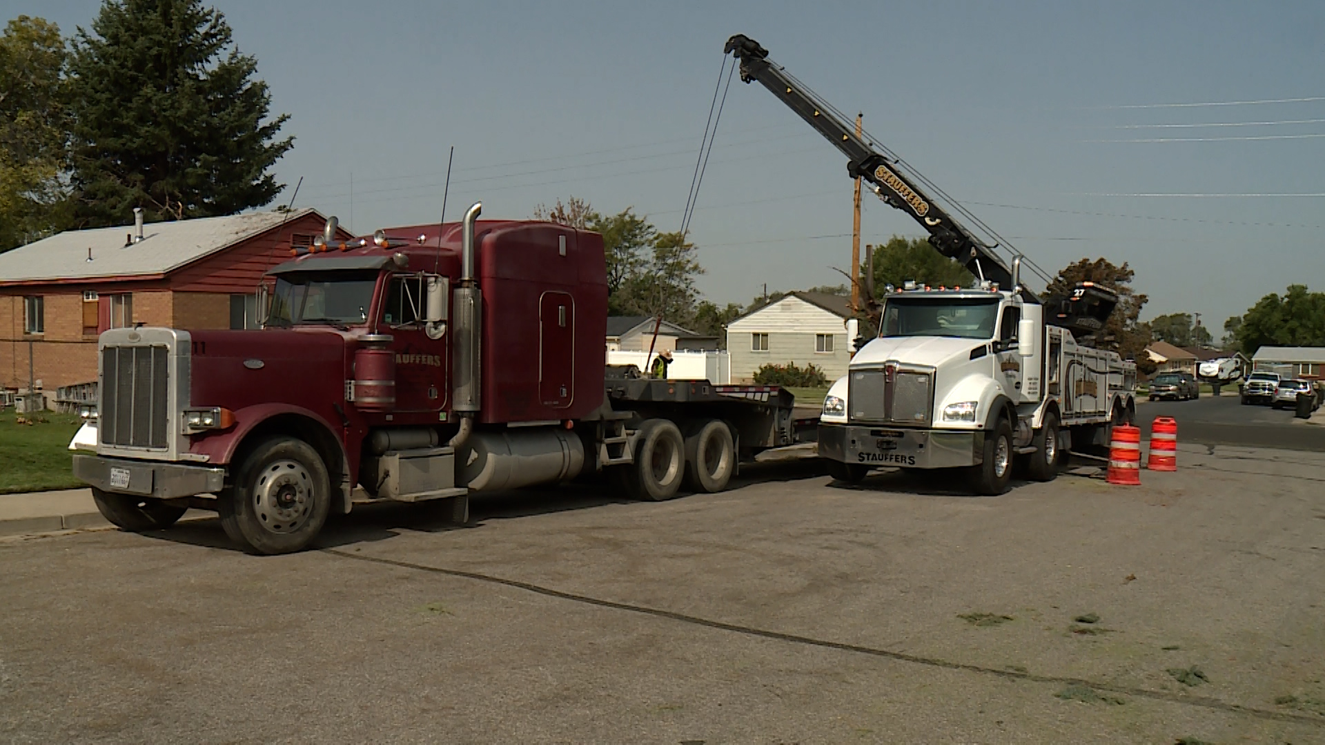 Towing Company Volunteers To Take Away Tree Trunks, Roots