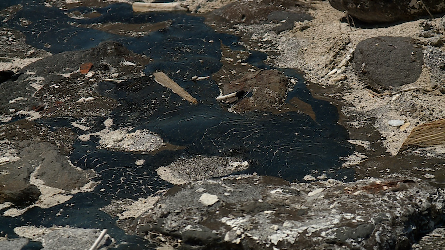 Low Water Levels Expose Sticky Tar Mess At Great Salt Lake - KSLTV.com