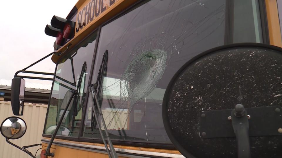 ‘It could have killed our driver’: Object hits school bus windshield in ...