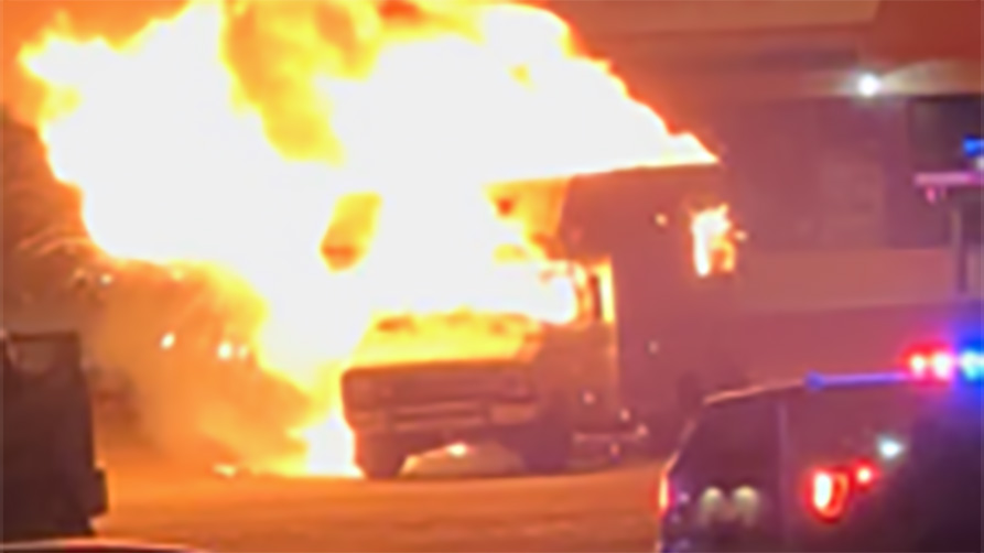 RV set on fire at Chick-fil-A parking lot, police search for owner ...