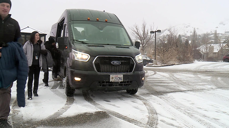 Riders take advantage of new ski shuttle service for resorts in both ...