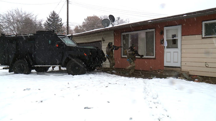 UDOT helps a Utah SWAT unit train by providing an abandoned home
