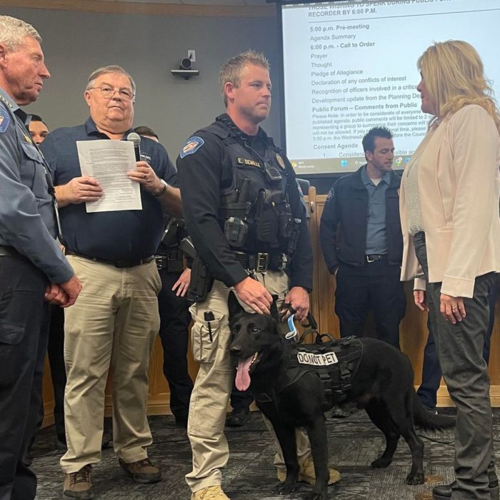 K-9 Riko, two other officers awarded Medal of Valor by Hurricane police ...