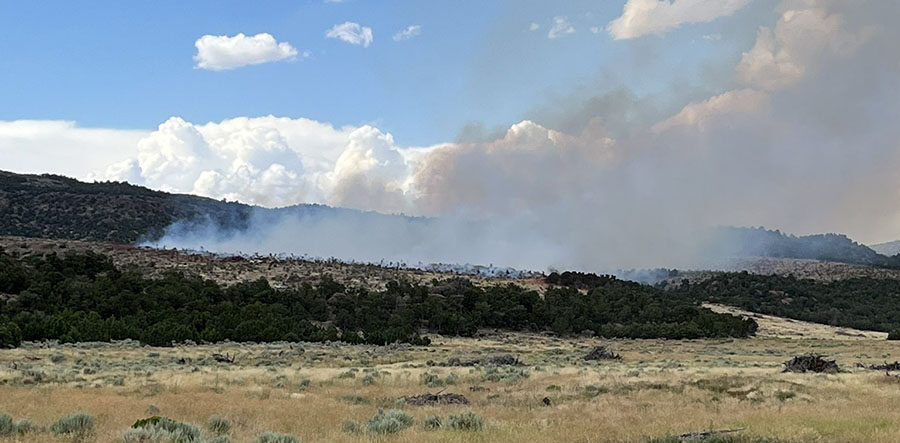 The 'Meadow Fire' burns nears Cedar City