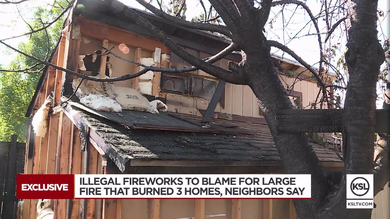Video: Illegal fireworks to blame for large fire that burned 3 homes ...
