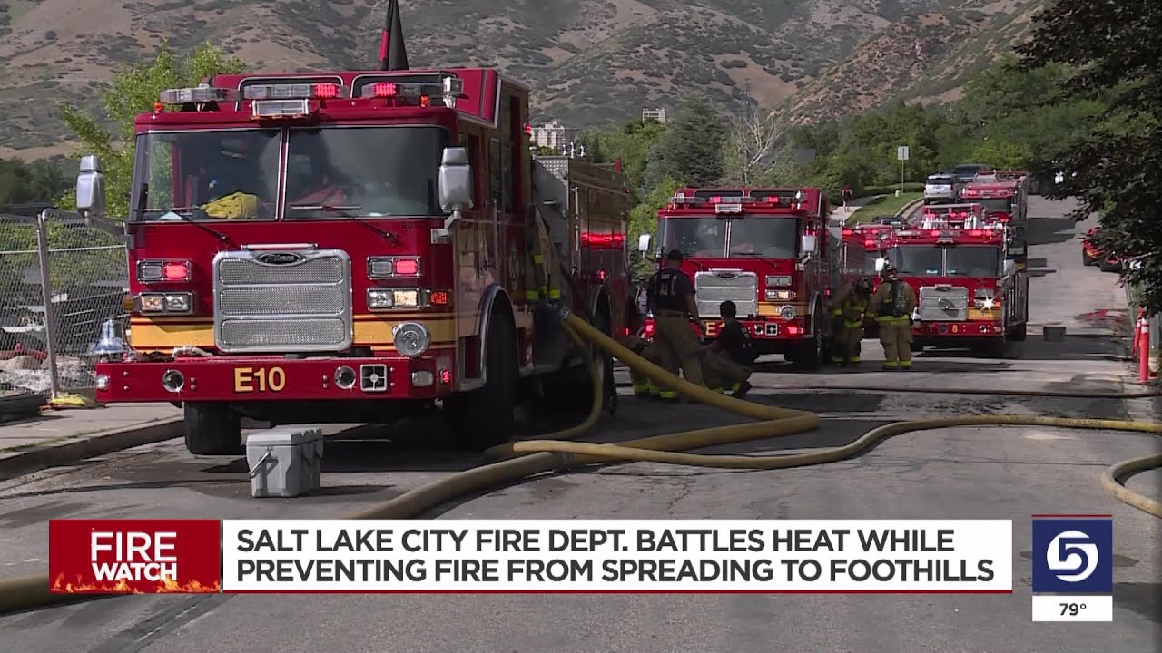 Video: SLC fire crews battle heat while preventing fire from spreading ...
