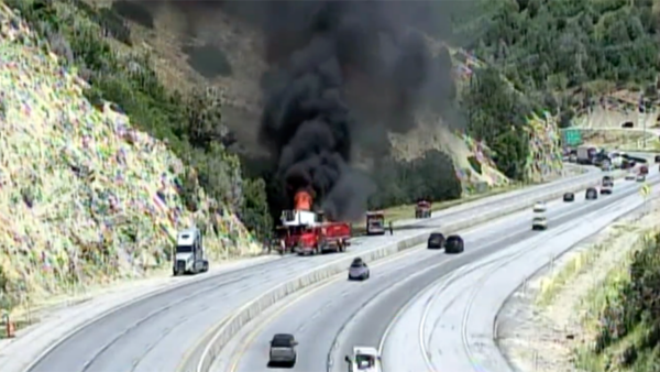 I-80 westbound was closed due to vehicle fire in Parleys Canyon - KSLTV.com