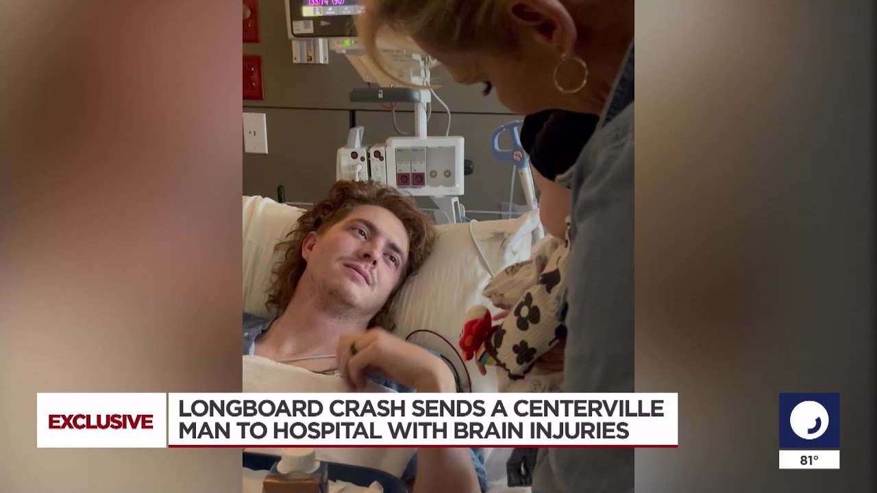 Video: Longboard crash sends a Centerville man to hospital with brain ...