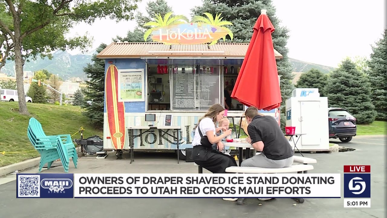 Video: Owners of Draper Shaved Ice Stand donates proceeds to Utah Red ...