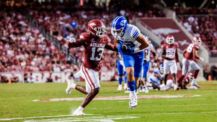 One-Handed Catch By Rex Leads To Martin Touchdown, BYU Lead Over Arkansas