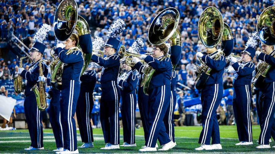 BYU Band Performs All Big 12 Conference Fight Songs During Halftime Show