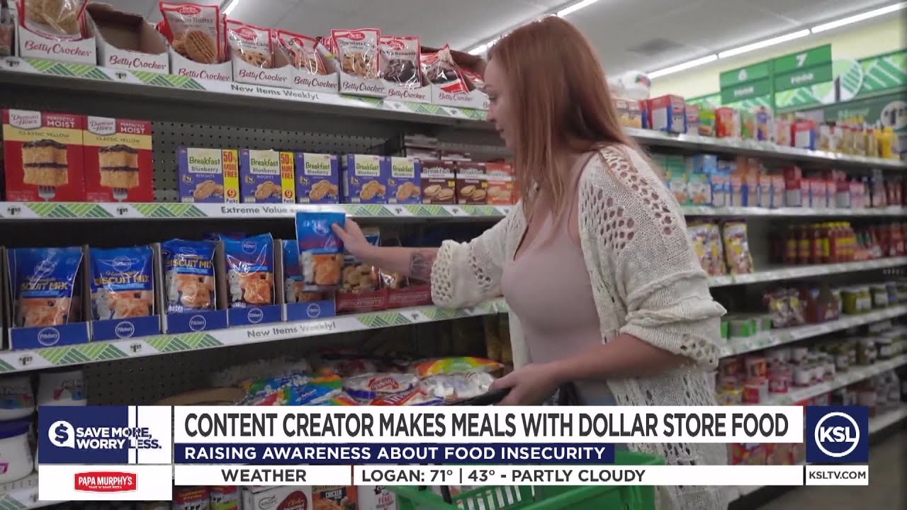 Video: Content creator makes meals with dollar store food to awareness ...