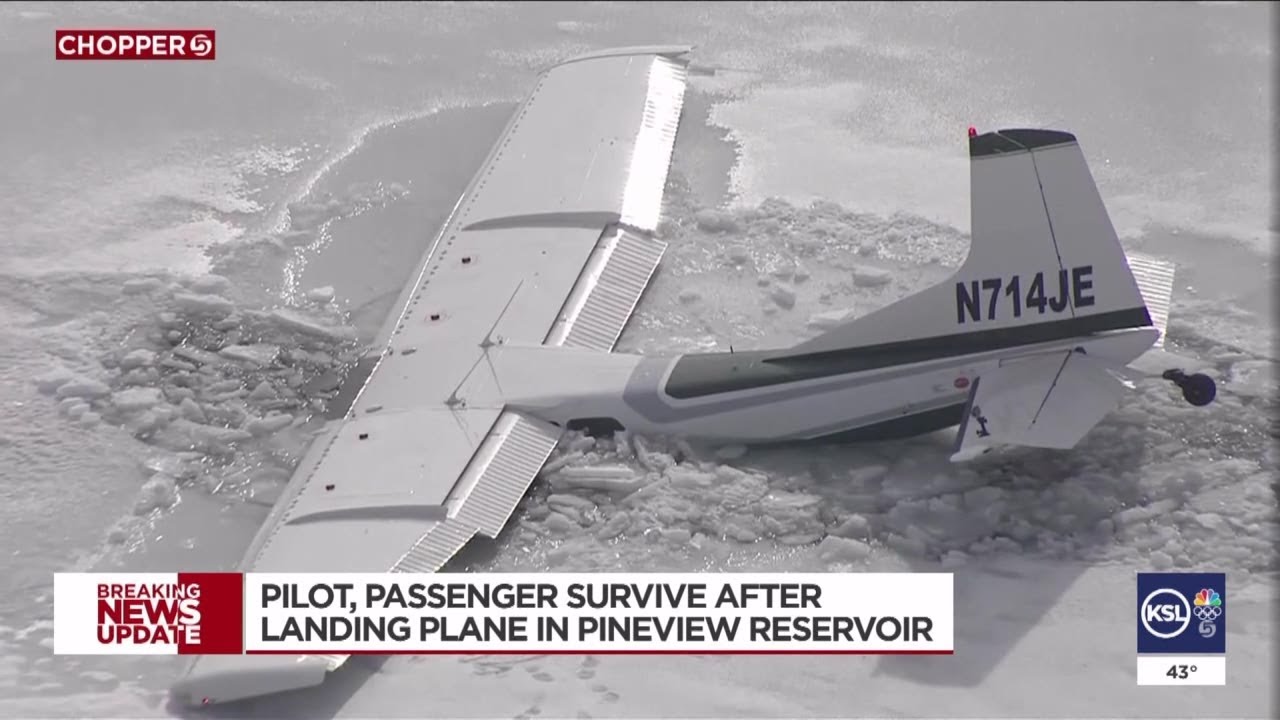Video: Small plane crashes at Pineview Reservoir, leaving 2 stranded on ...