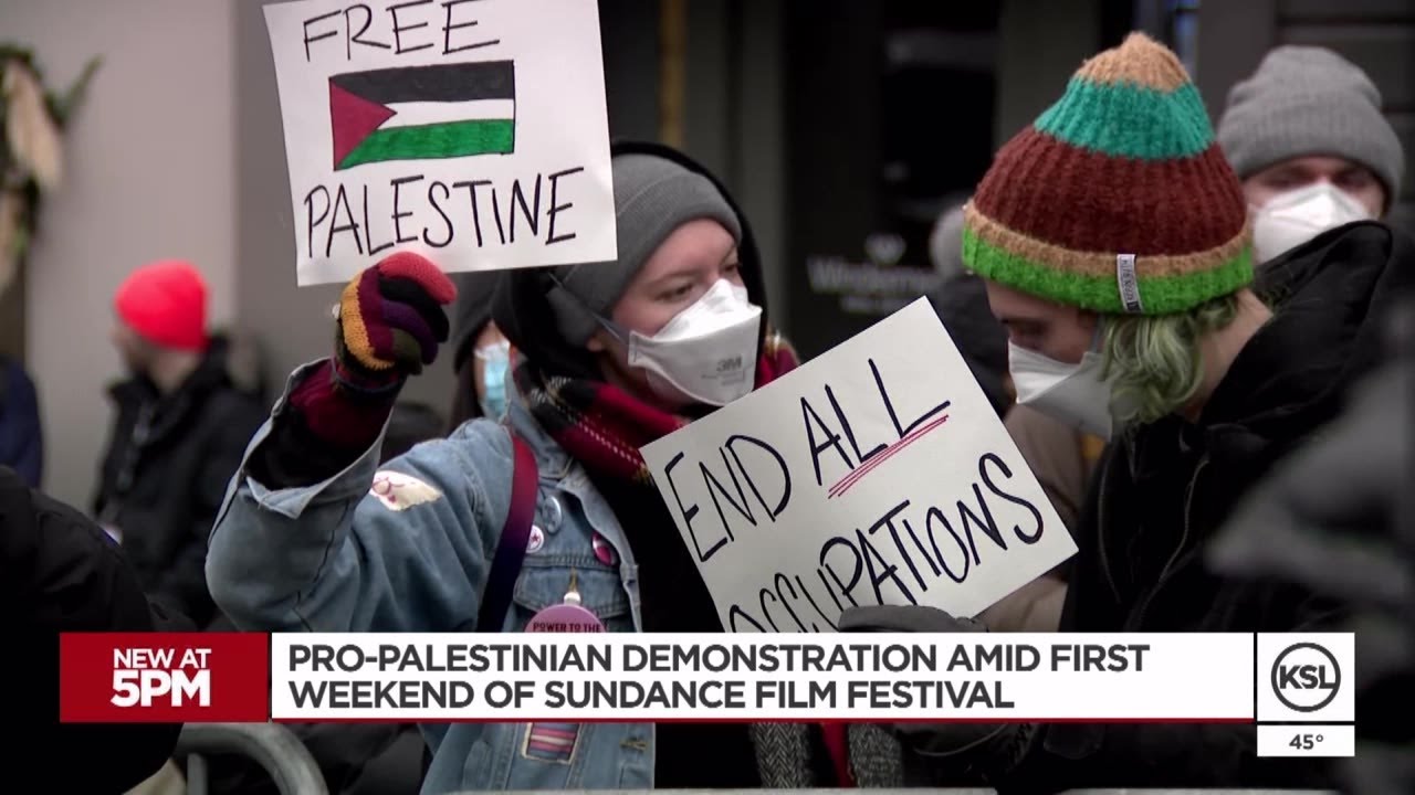 Video: Pro-Palestinian supporters protest during Sundance Film Festival ...