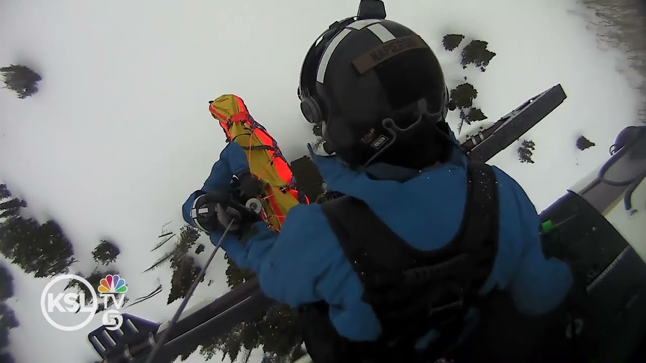 Video: Helicopter Rescue: Utah DPS helicopter hoists injured skier from ...