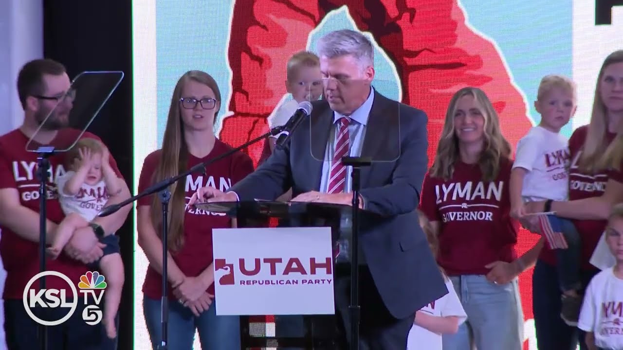 Video: Phil Lyman's governor race speech at the 2024 Utah GOP state ...