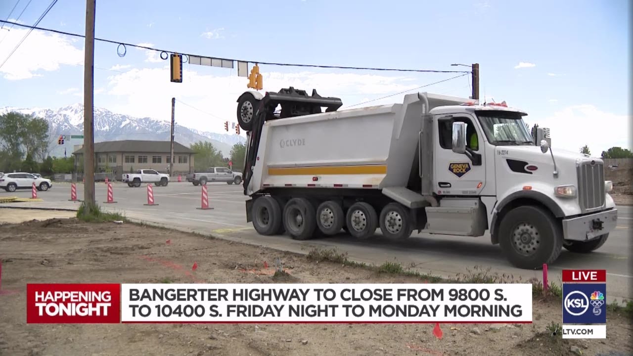 Video: Portion of Bangerter Highway in South Jordan to close in both ...