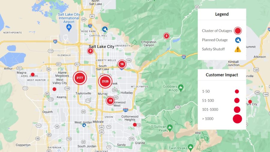 Power outage in West Valley City
