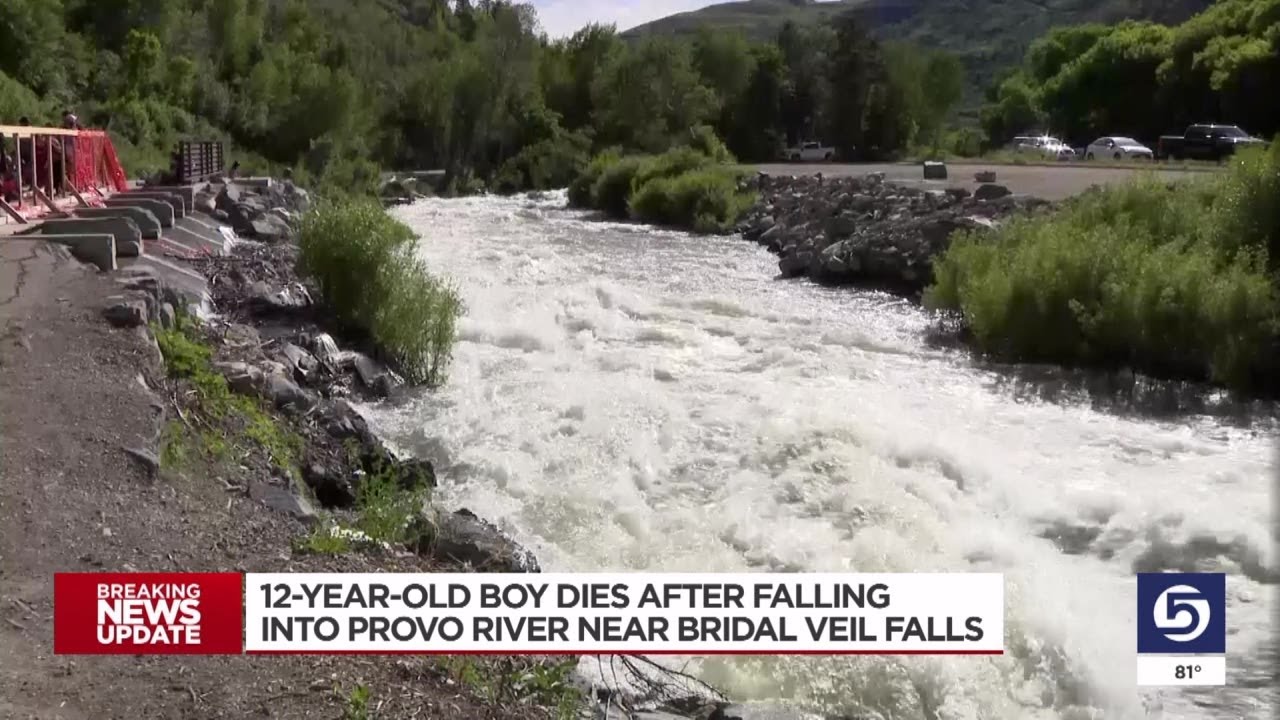 Video: Update: Boy, 12, dies after falling into Provo River near Bridal ...