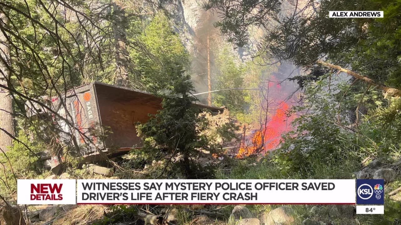 Video: Unified PD officer rescues driver from burning semi in Little ...