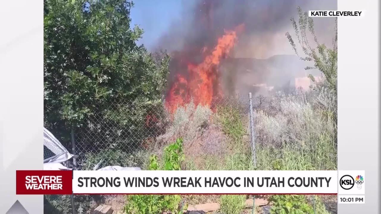 Video: Strong winds wreak havoc in Utah County - KSLTV.com