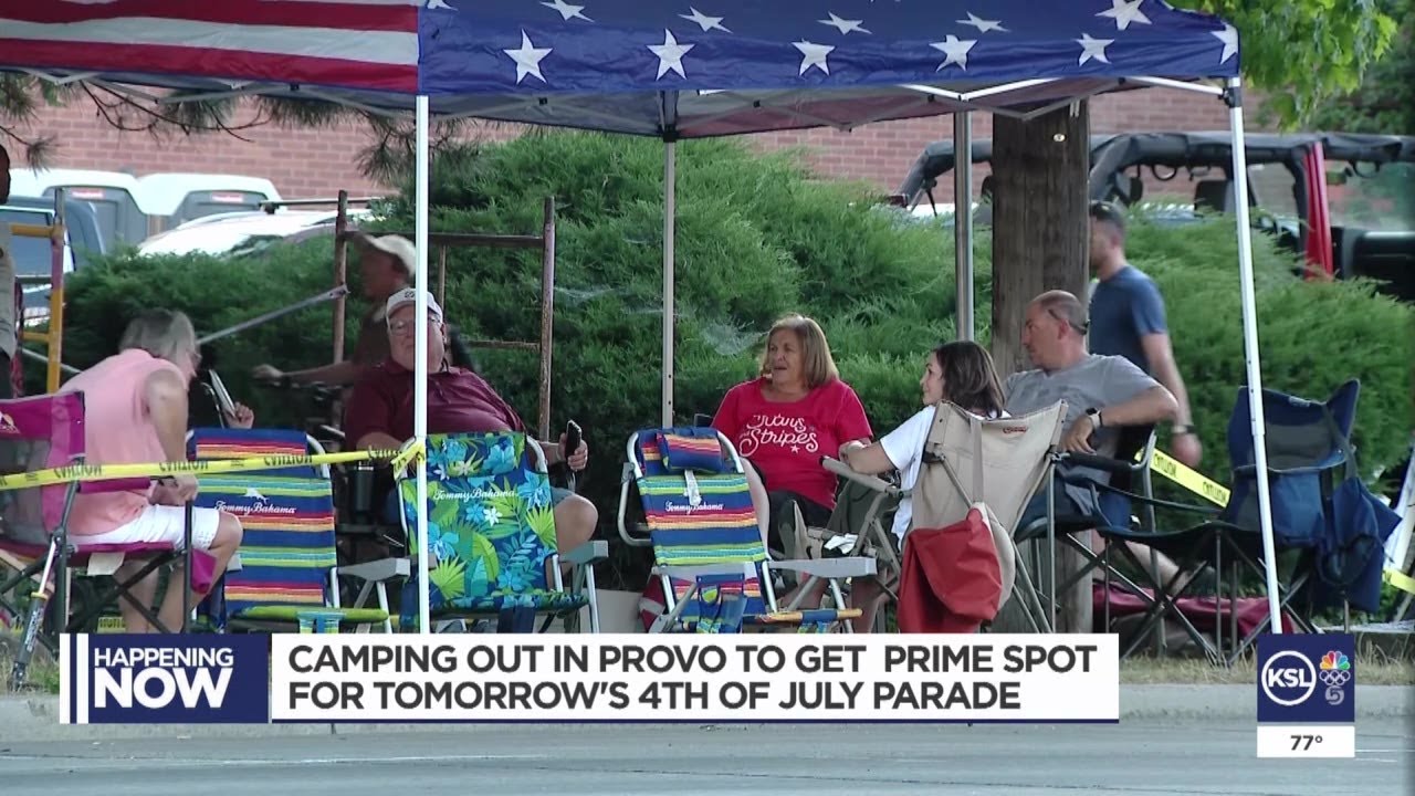Video: Provo parade watchers camp out for before Fourth of July Grand ...