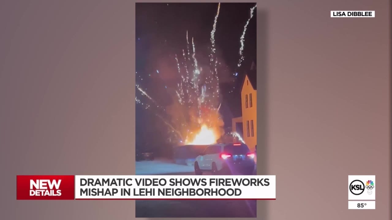Video: Dramatic video shows fireworks mishap in Lehi neighborhood ...