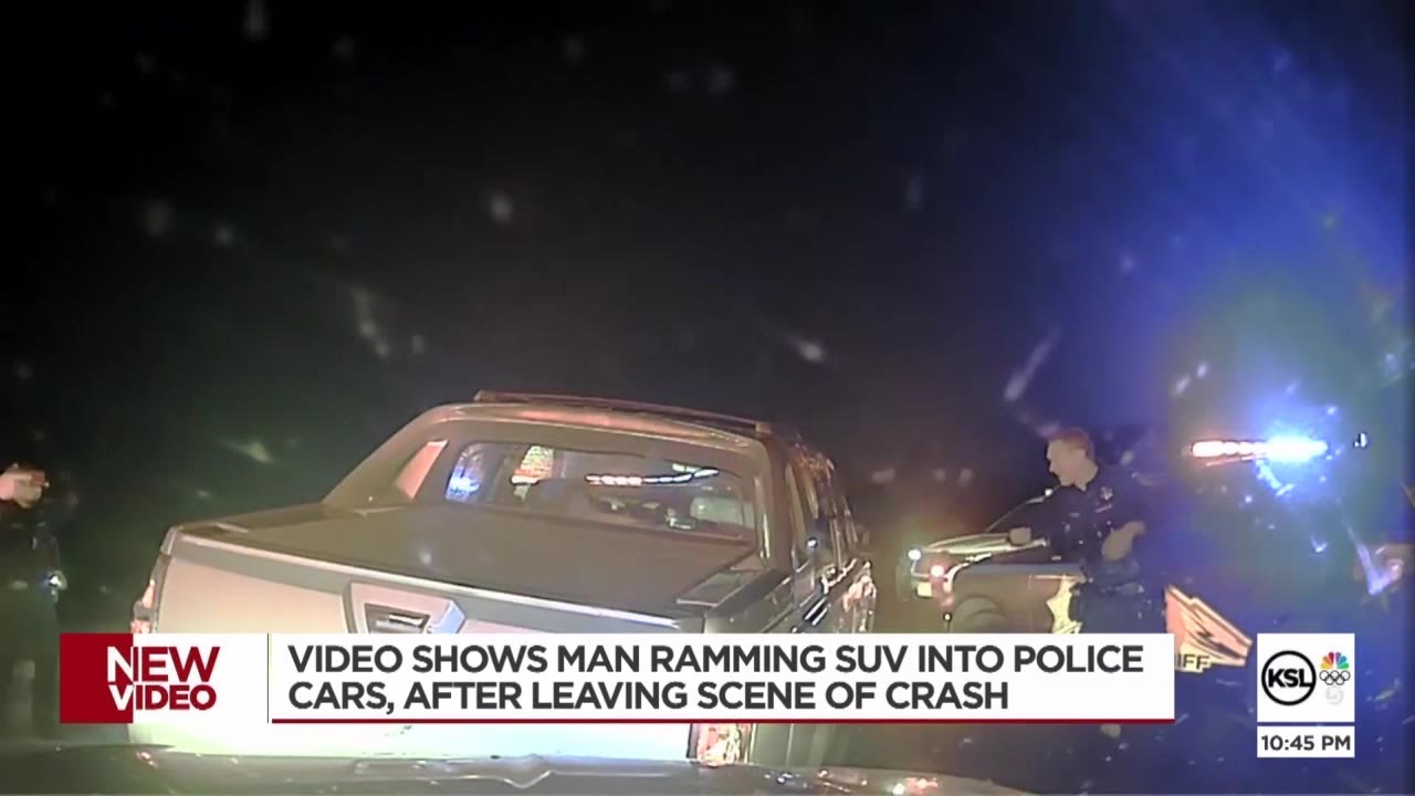 Video: Video show man ramming SUV into police cars, after leaving scene ...