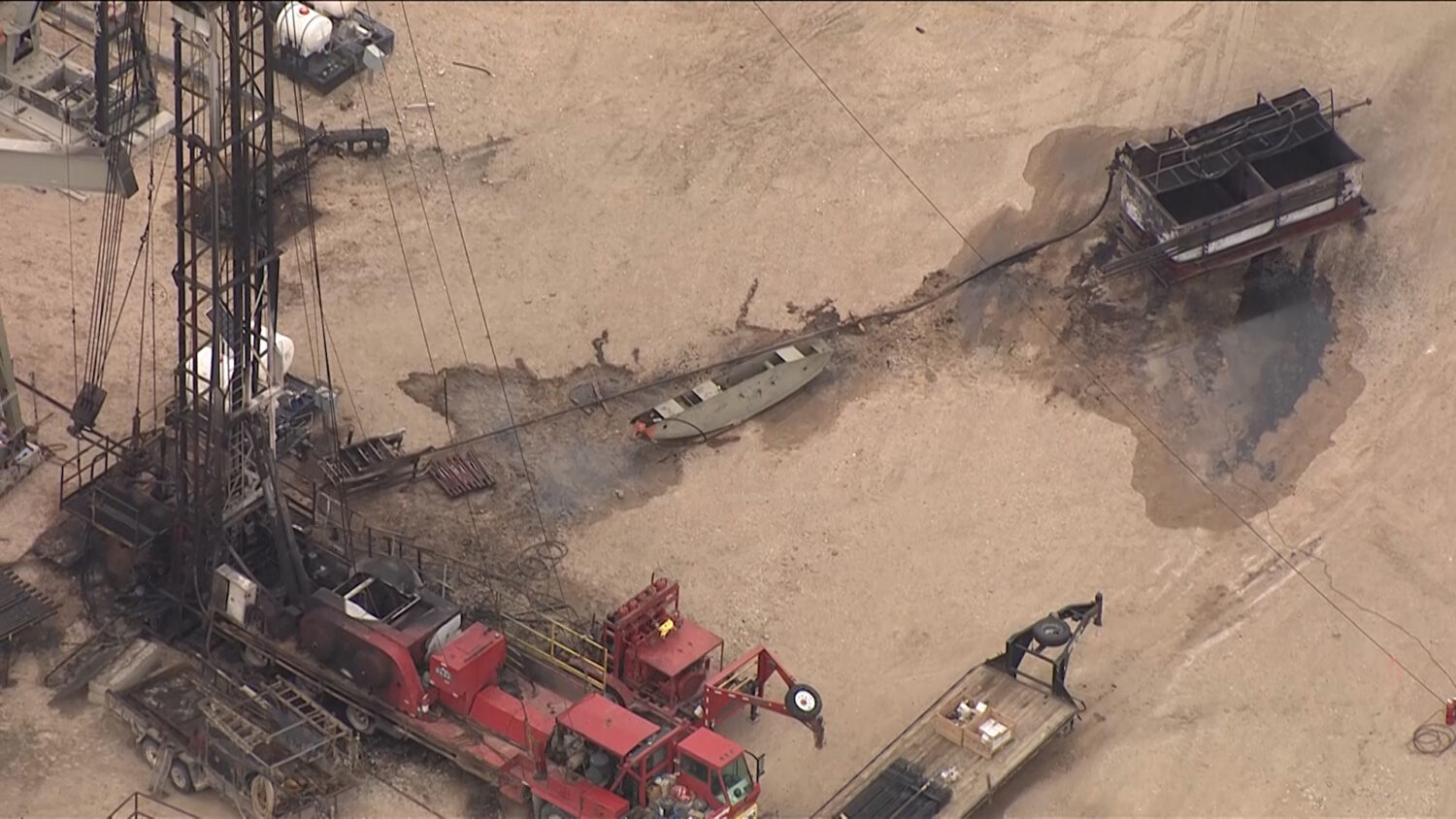 Oil rig explosion sends one worker to the hospital