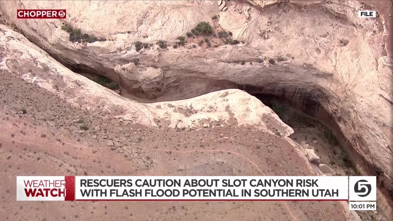 Video: Rescuers warn about flash flooding risks in southern Utah slot ...