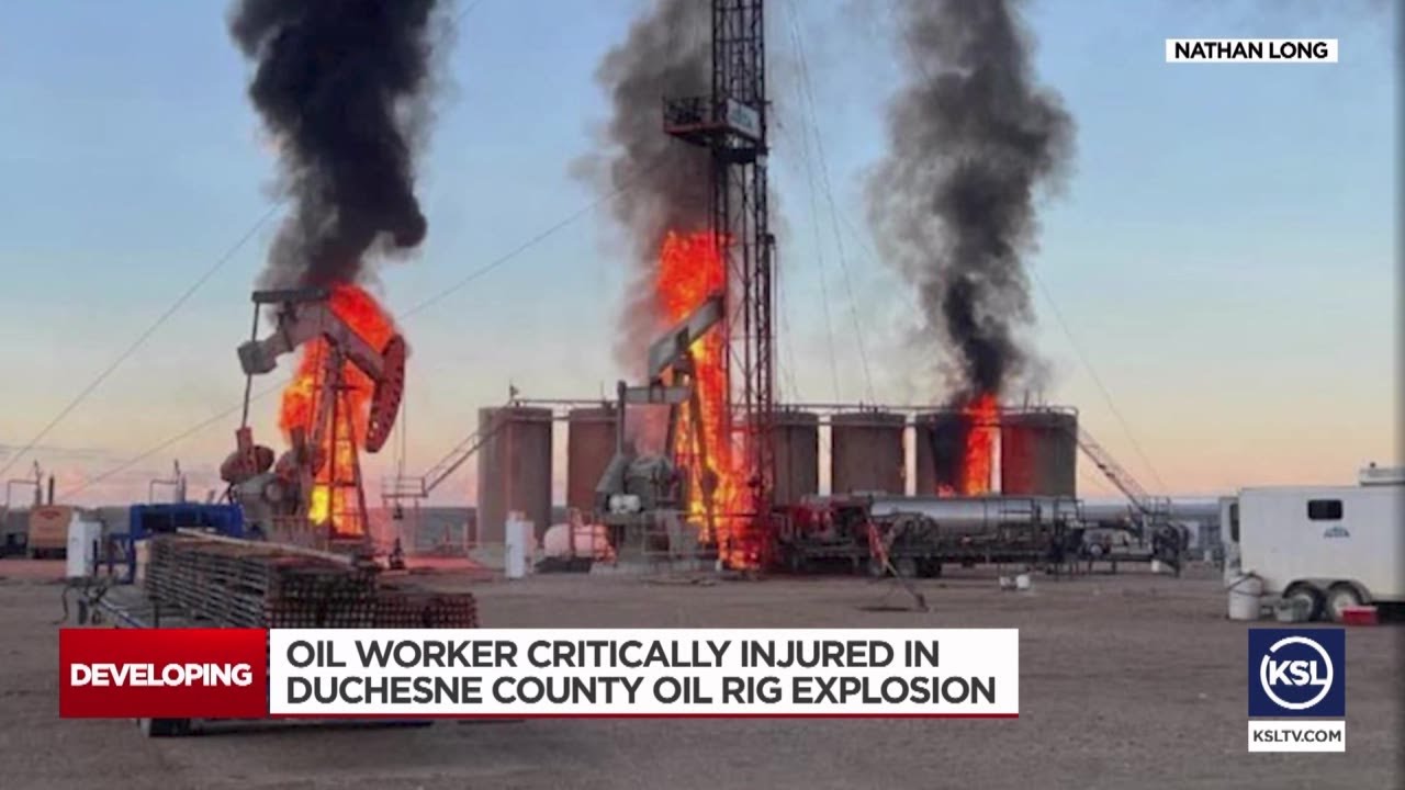 Video: Oil rig explosion sends one worker to the hospital - KSLTV.com