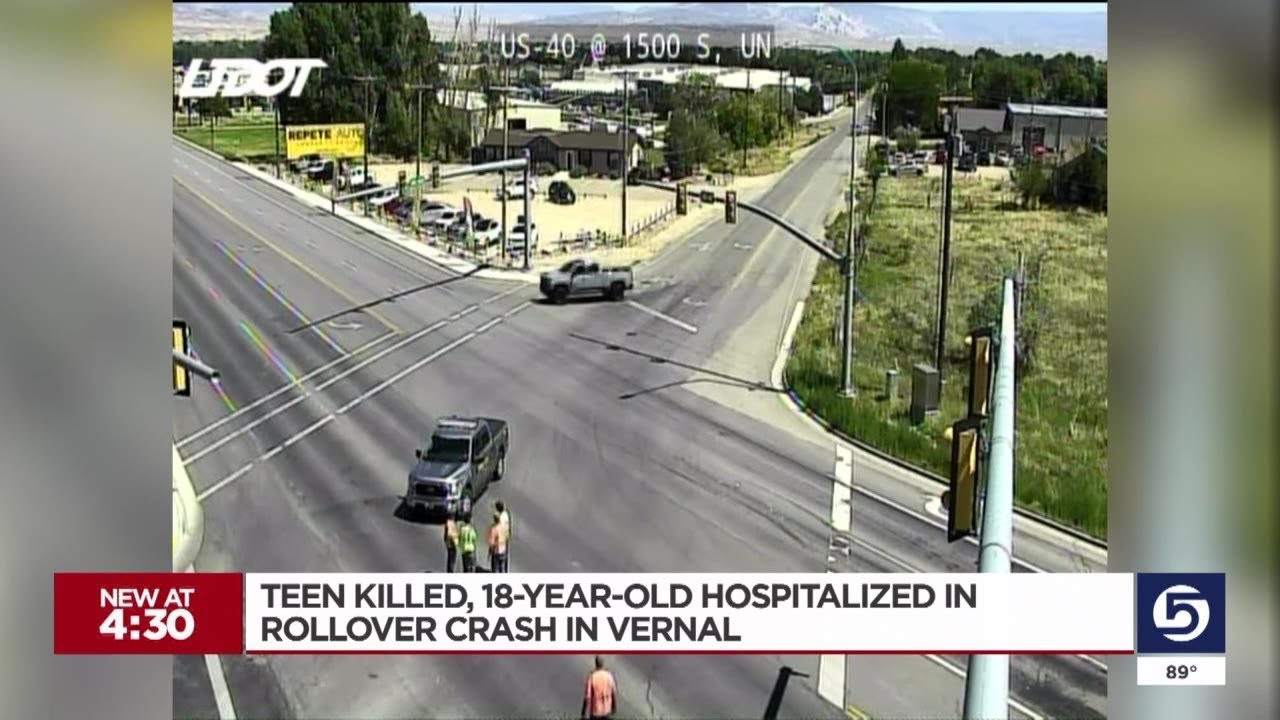 Video: Teen killed in rollover crash, woman transported to the hospital ...