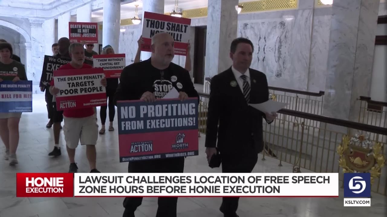 Video: Groups protest scheduled Utah execution, file new lawsuit ...
