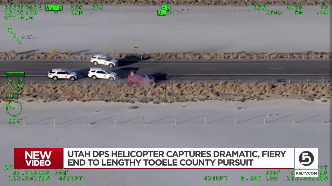Video: Utah DPS helicopter captures fiery end to lengthy Tooele County ...