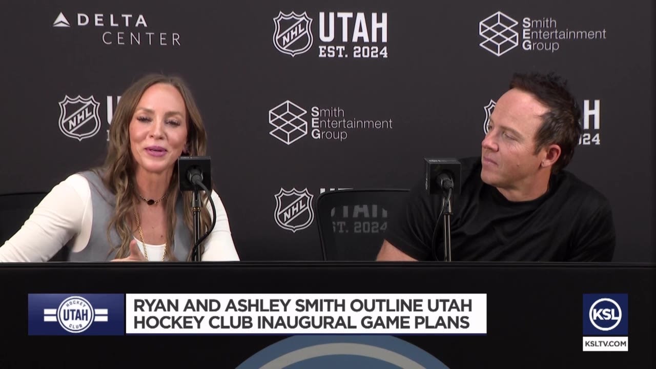 Video: Ryan and Ashley Smith outline Utah Hockey Club inaugural game ...