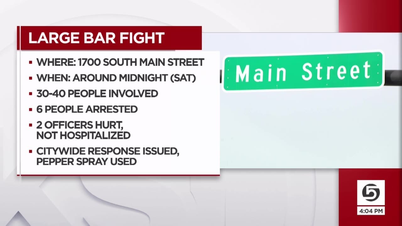 Video: Bar fight with '30 to 40 people' injures two officers, six ...