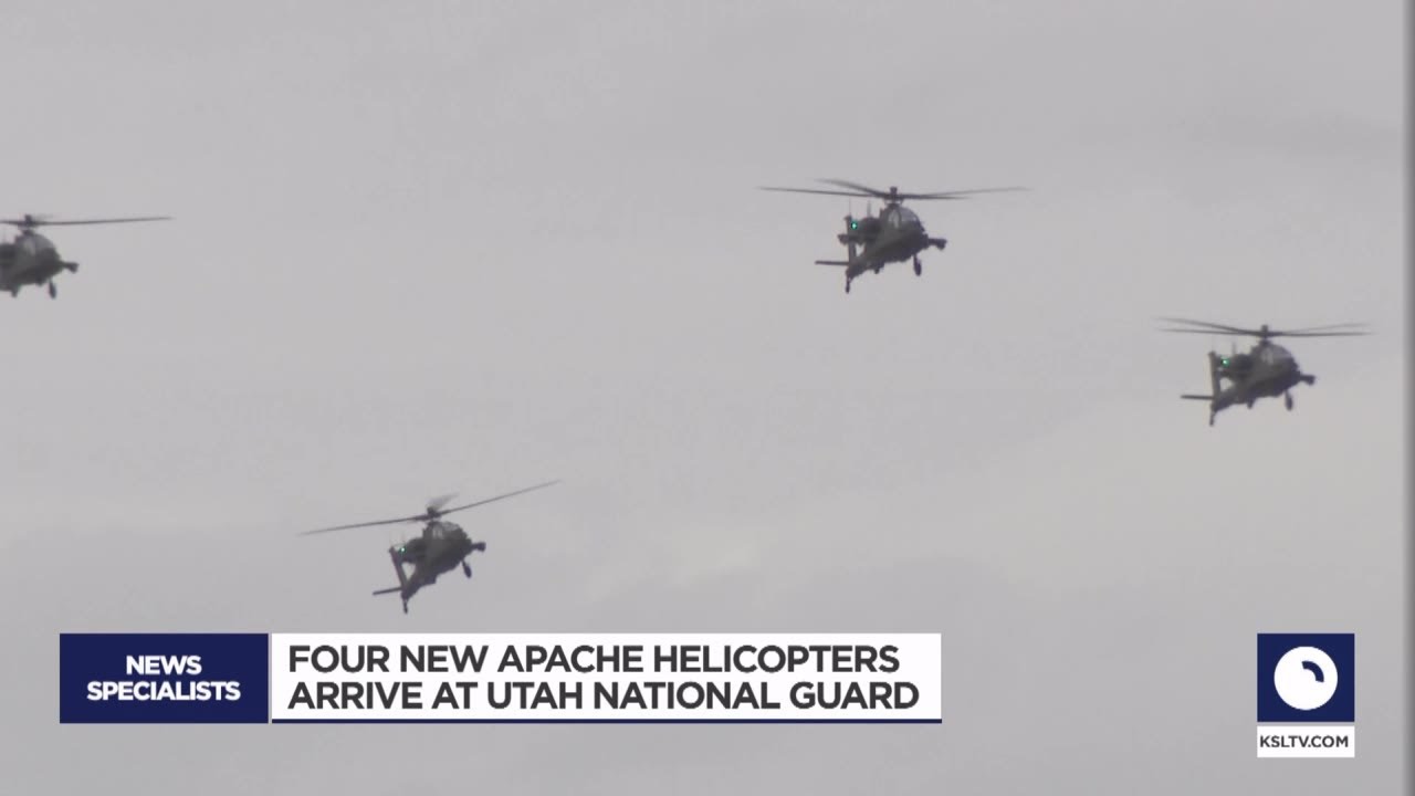 Video: Four new Apache helicopters arrive at Utah National Guard ...
