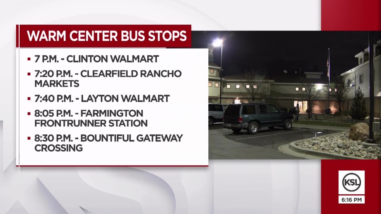 Video: Davis County released new bus stops to warming center - KSLTV.com