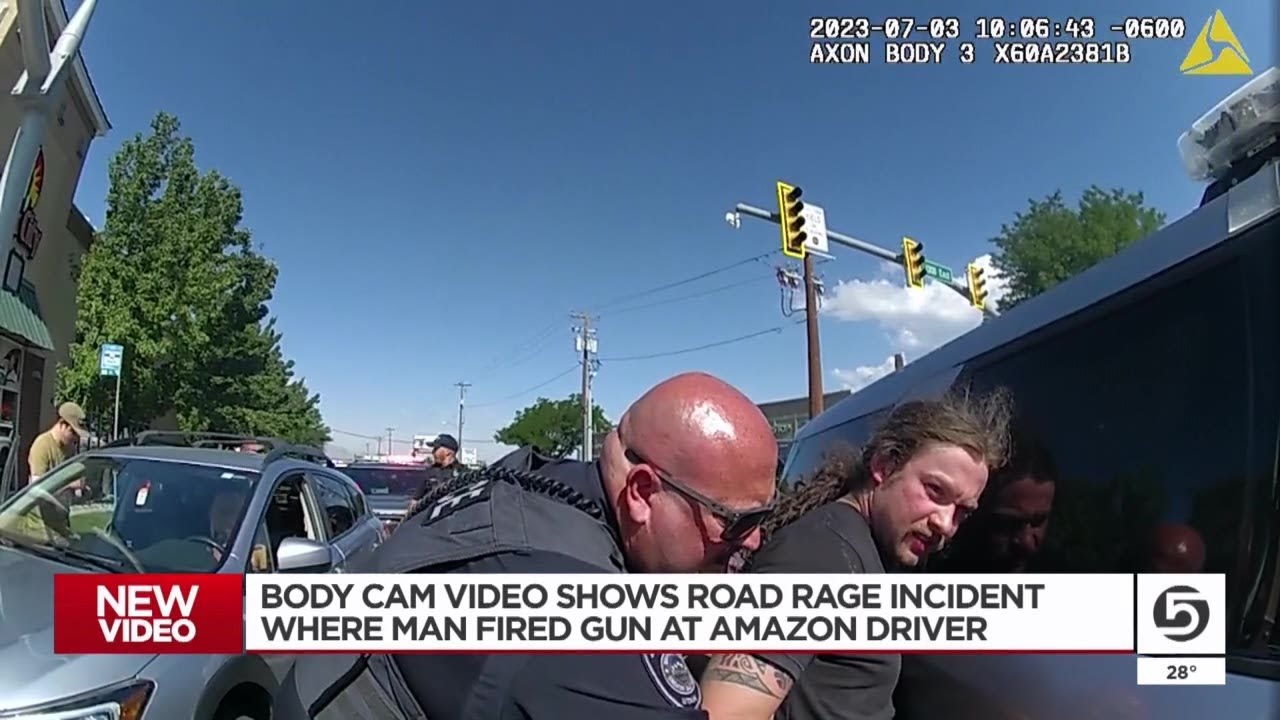 Video: Body cam video shows road rage incident where man fired gun at ...