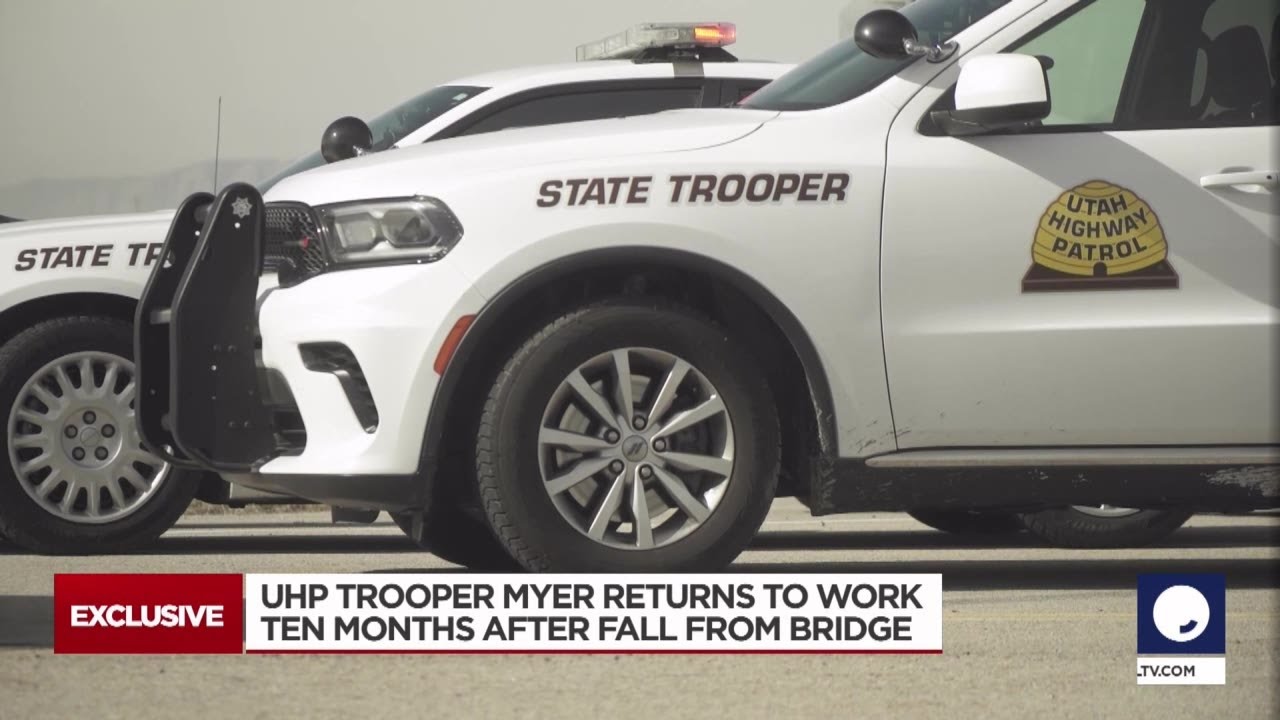 Video: UHP Trooper who fell off bridge returns to work - KSLTV.com