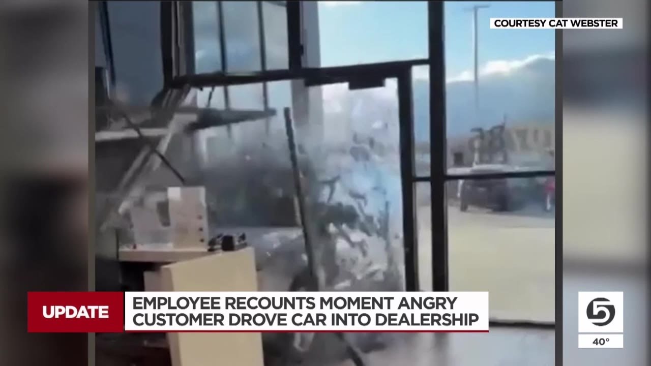 Video: Employee recounts moment angry customer drove car into ...