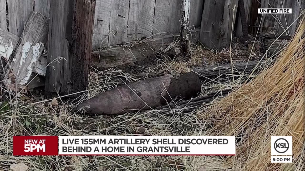 Video: Live artillery shell discovered behind Grantsville home - KSLTV.com